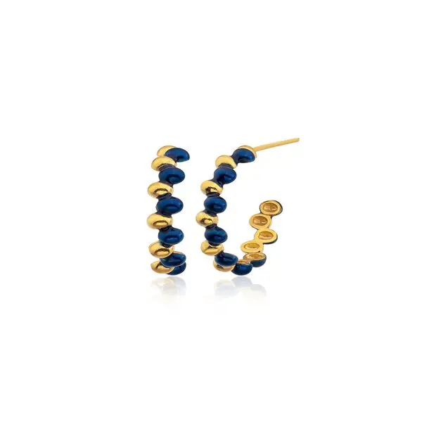 MILOU JEWELRY Grace Hoop Earrings - Blue
