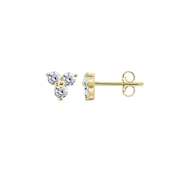 DIAMONBLISS Tiny Stud Earrings, Dainty Flower - Yellow