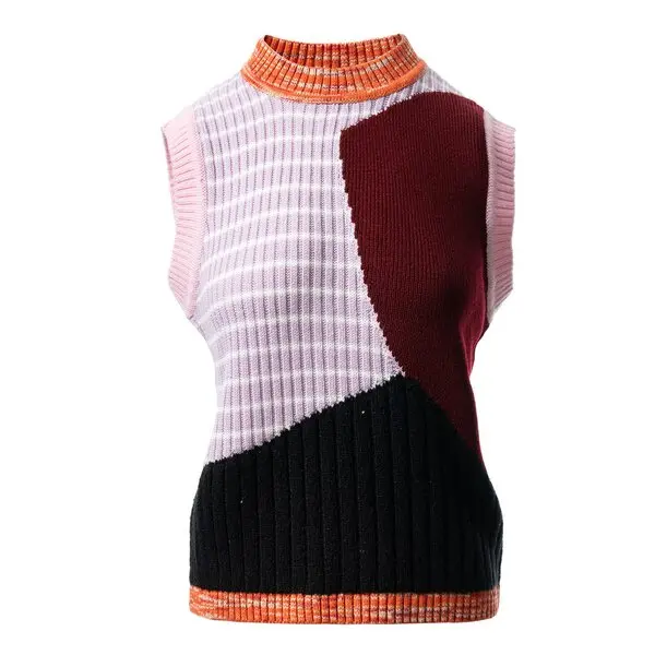 FULLY FASHIONING Kori Vest Ruby - Red