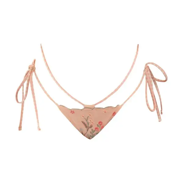IVY SWIMWEAR Aster In Plaid Bikini Bottoms - Pink