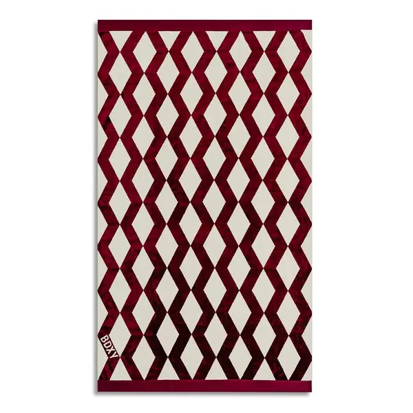 BDXY STUDIO Neutrals / The Wrap Towel Mirrorzag Burgundy - Red