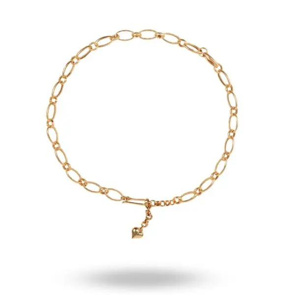 LINYA JEWELLERY Patterned Chain Necklace Plated - Gold