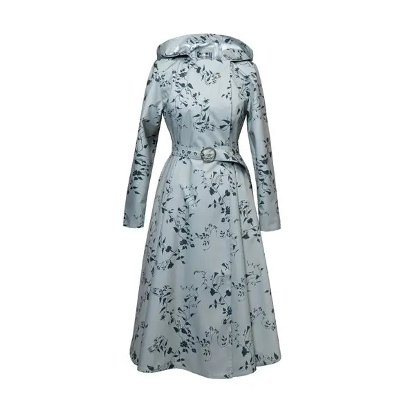 RAINSISTERS Neutrals Light Trench Coat For Spring: Minty Meadow - Green