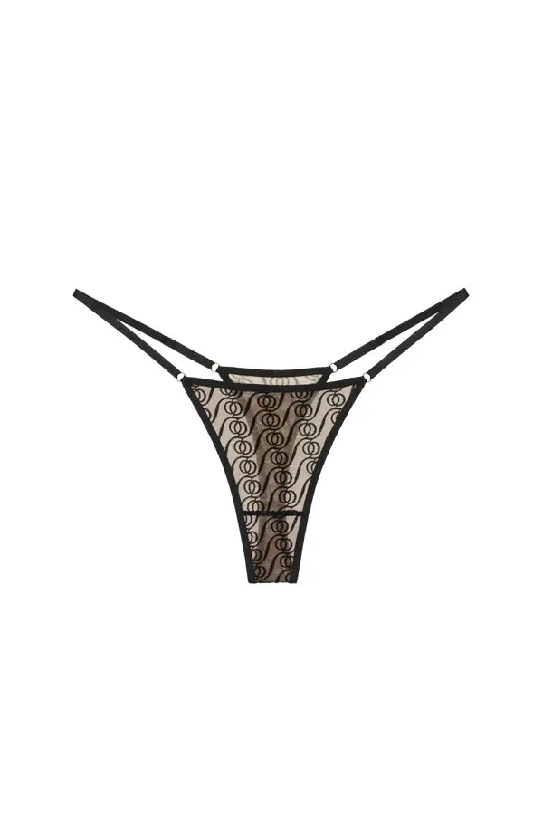 GOD SAVE QUEENS Alizee Thong - Black