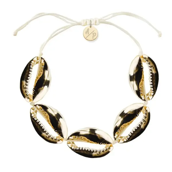 ADRIANA PAPPAS DESIGNS Metal Shell Accent Bracelet Gold Filled - White
