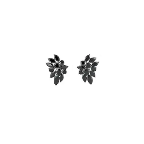 STEPHANIE BROWNE AUSTRALIA Black / Silver Rock Star Earrings Jet - Black/silver
