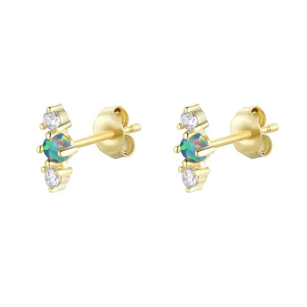 KAMARIA Stars Align Opal Cluster Stud Earrings - Black