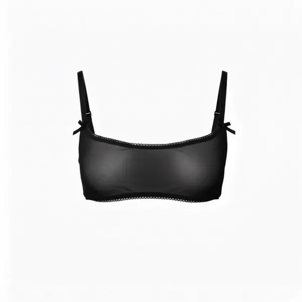 THE COOLGIRL NYC Jane Soft Bra In Mesh - Black
