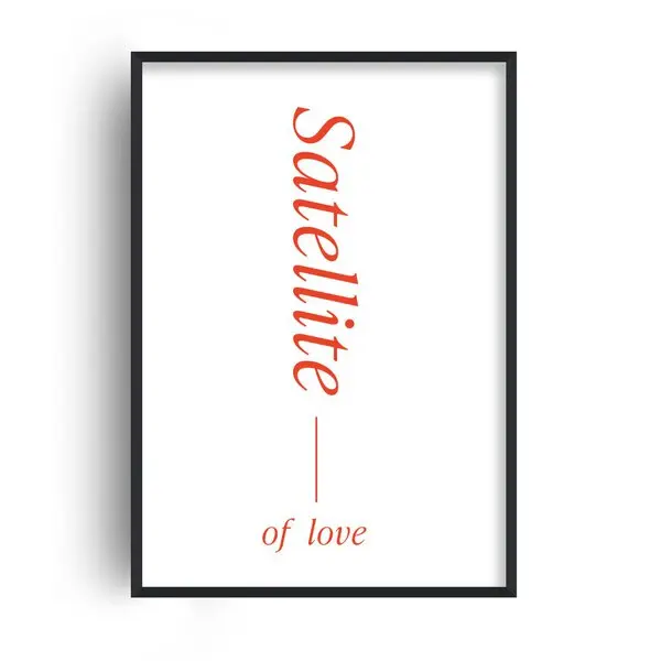 FANCLUB Satellite Of Love Retro Music Giclée Art Print A2 - Red
