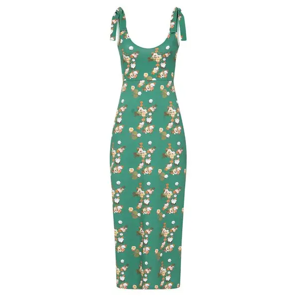 SOPHIE CAMERON DAVIES Floral Cotton Maxi Dress - Green