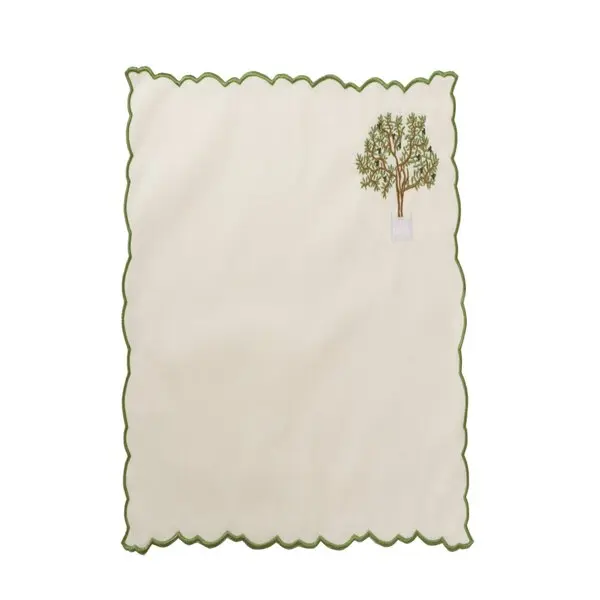 KM HOME COLLECTION Neutrals Olive Tree Cotton Placemats Set - Green