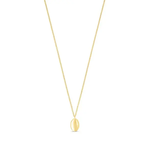 ESTERAH Oval Pendant Necklace - Gold