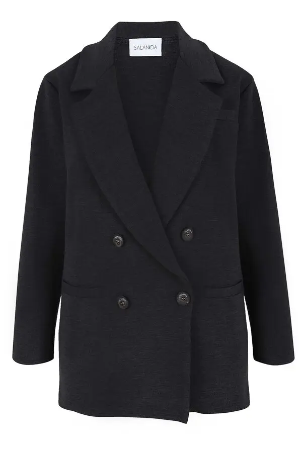 SALANIDA Forza Knitted 100% Merino Blazer - Black