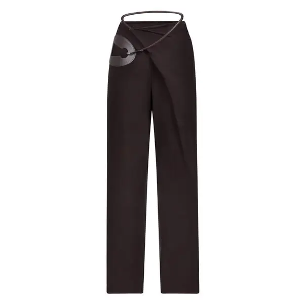 BIANCA RESORTWEAR Nara Wrap Trousers In Coffee - Brown