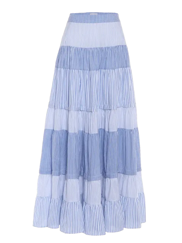 HELENE GALWAS Katarina Maxi Skirt - Blue/white