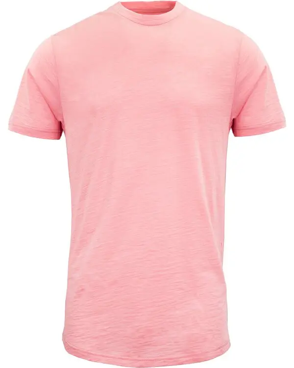 LORDS OF HARLECH Cassius Merino Jersey Crew Neck Shirt Fresh - Pink