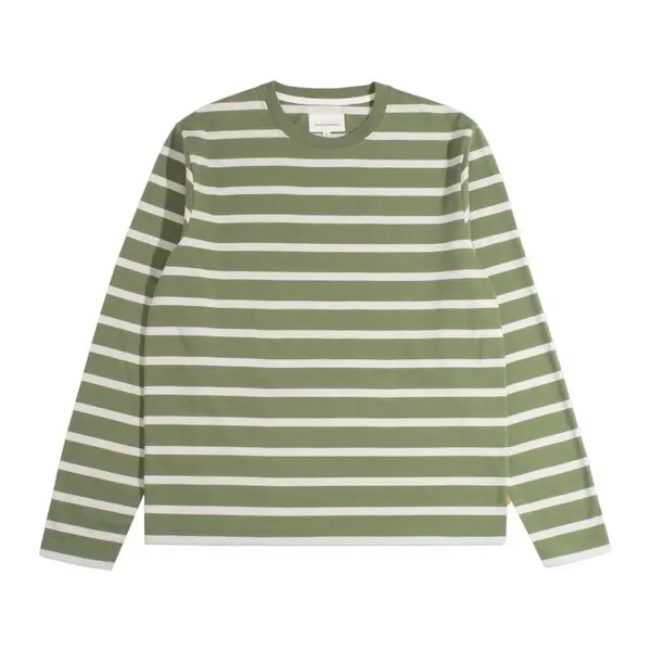 FAR AFIELD Breton Stripe T-shirt - Green