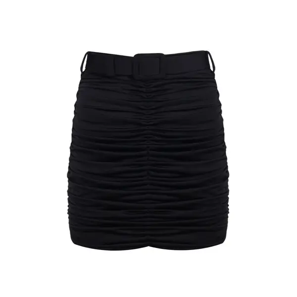 NUR KARAATA San Teodoro Ruched Mini Skirt