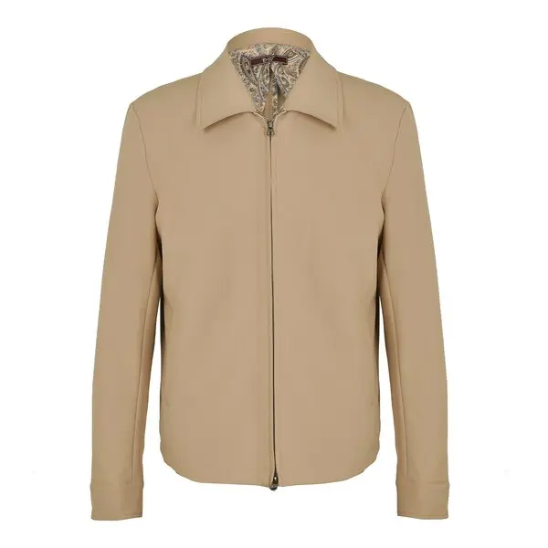 DAVID WEJ Ashford Relaxed Aviator Jacket Beige - Brown