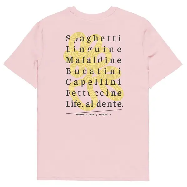 ANCHOR & CREW Cotton Eleven Life, Al Dente Editions Organic Cotton T-shirt - Pink