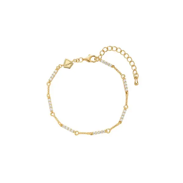 VANCHI Pia Crystal Link Bracelet - Gold