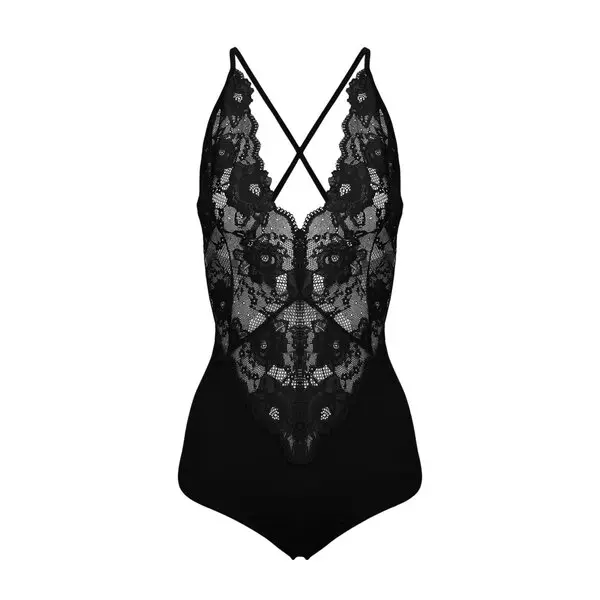 OH!ZUZA NIGHT&DAY Lace Intimate Bodysuit - Black