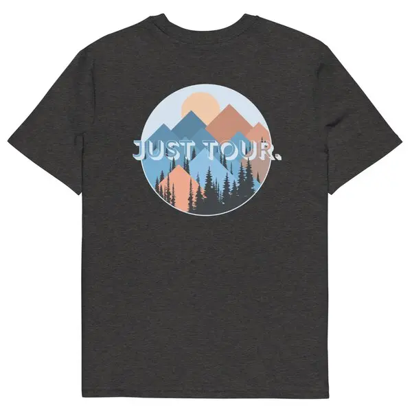 ANCHOR & CREW Heather Just Tour. Seeker Organic Cotton T-shirt - Black
