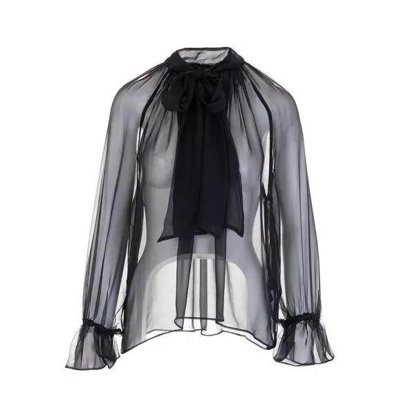 ETERNOIR Noir Veil Blouse - Black