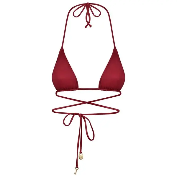 BIANCA RESORTWEAR Yasmin Bikini Top In Cherry - Red