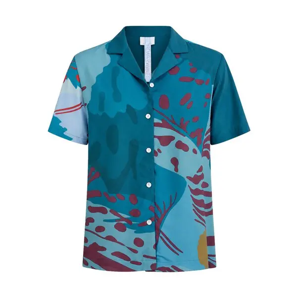 MANUELA CABRALES Flava Short-sleeve Printed Shirt - Blue