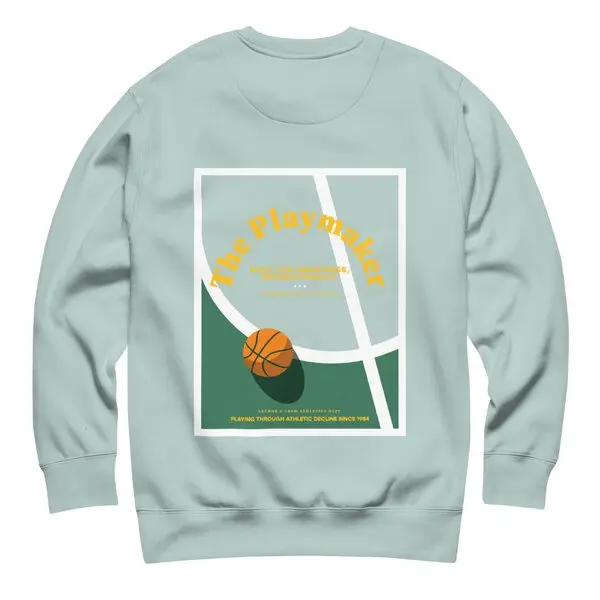 ANCHOR & CREW Ice The Playmaker Basketball Club League Organic Cotton Sweatshirt - Blue