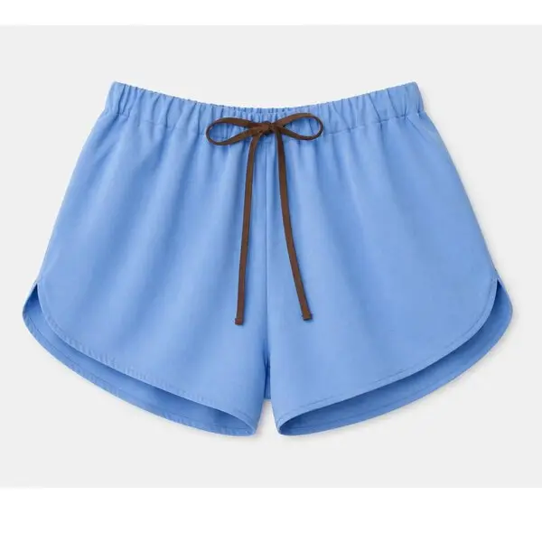 YORSTRULY Sporty Silk Shorts Serenity - Blue