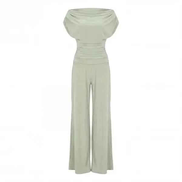ATOM LABEL Carbon Jumpsuit In Sage - Green