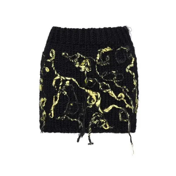 SARAH REGENSBURGER The Moon Knit Skirt - Black