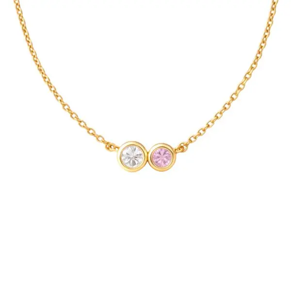 LILY FLO JEWELLERY Aurora Diamond And Sapphire Necklace - Pink