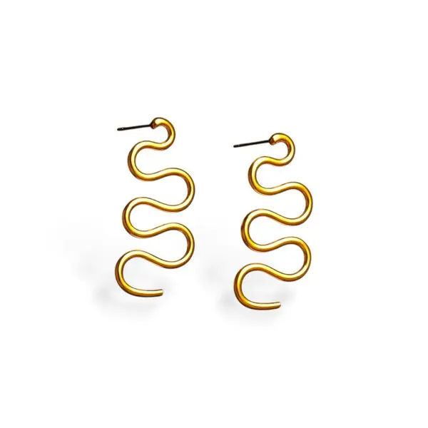 ORIAKU STUDIO Kamba Earrings Plated Small Design Handcrafted In Kenya - Gold