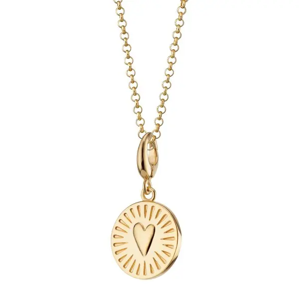 LILY CHARMED Plated You Have My Heart Disc Charm Necklace - Gold