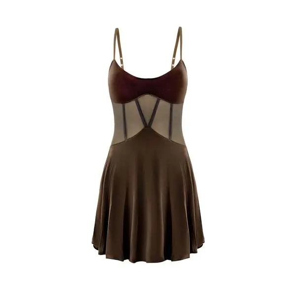 OW Cassandra Mini Dress - Brown