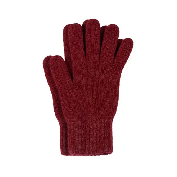 PAUL JAMES KNITWEAR Cashmere Vivaan Gloves Claret - Red