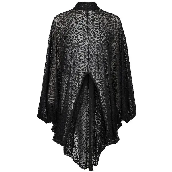 LIONESS BY TF Ebony Luxe Lacy Tunic - Black