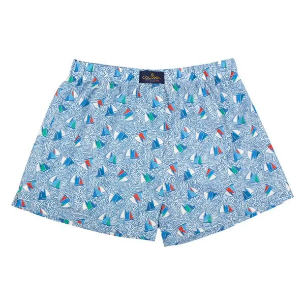 LE COLONEL Liberty Sail Away Boxer Shorts - Blue