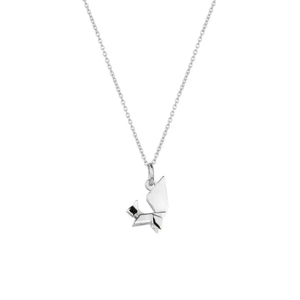 SPERO LONDON Sterling Origami Squirrel Necklace - Silver