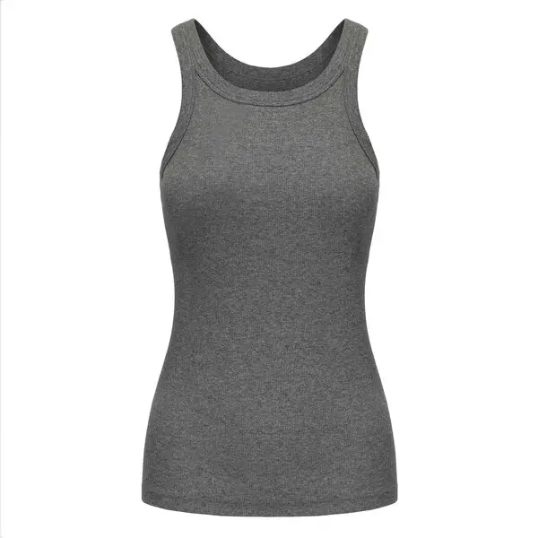 MUTE BY JL Ecorib High-neck Tank - Grey