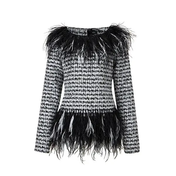 RUE AGTHONIS Mercurial Top - Black/gray/white