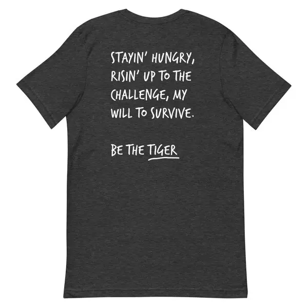ANCHOR & CREW Heather Think Ocean Tiger Aspirations Cotton Embroidered T-shirt - Black
