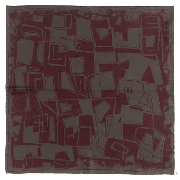 RICHARD ALLAN LONDON Claret Hepworth Silk Neckerchief - Green