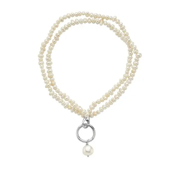 LINYA JEWELLERY Lara Multi Sand Pearl Bracelet - Silver
