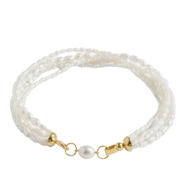 LINYA JEWELLERY Natural Ocean Pearl Bracelet - Gold
