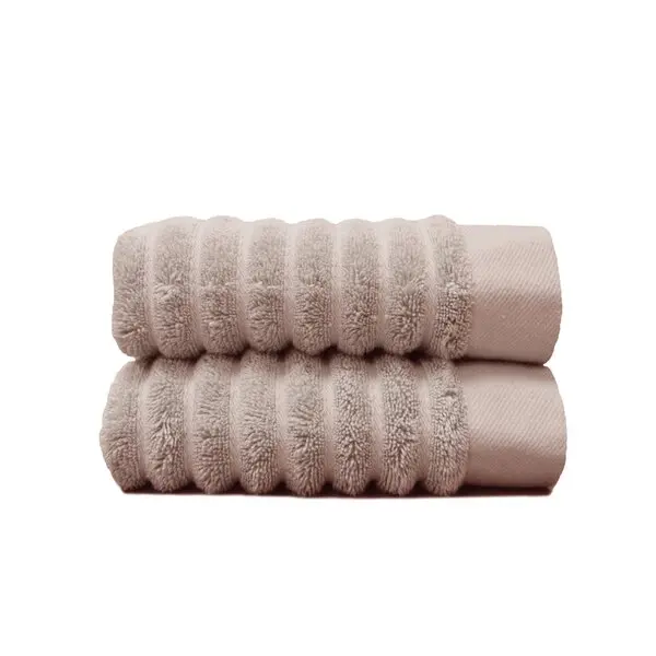Misona Organic Cotton Hand Towel Set Light Grey - Silver