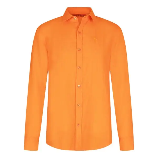 MAISON TANGERINE Tangerine Linen Shirt For - Orange